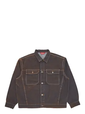 SUPREME Supreme Flocked Denim Trucker Jacket