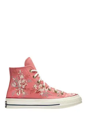 CONVERSE Chuck 70 High Floral Embroidery Sneakers - Pink