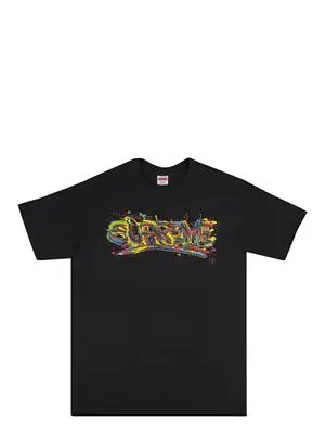 Supreme Paint Logo Tee - Black