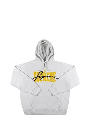 Supreme Embroidered Chenille Hooded Sweatshirt - Grey