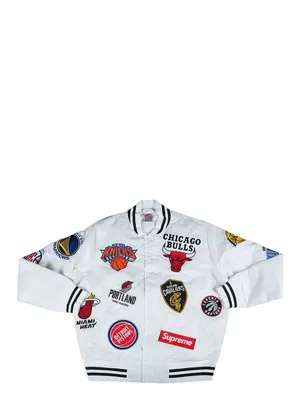 Supreme X Nike X Nba Teams Warm Up Jacket - White