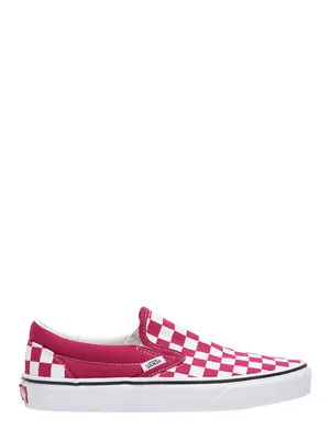 VANS Classic Slip-On Checkerboard Cerise Red