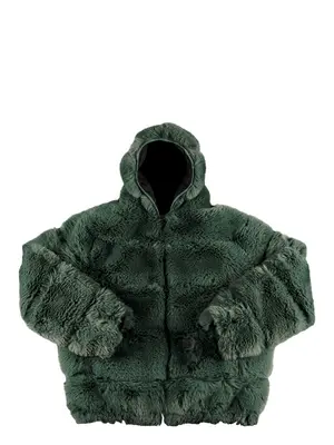 Supreme X Wtaps Faux Fur Hooded Jacket - Green