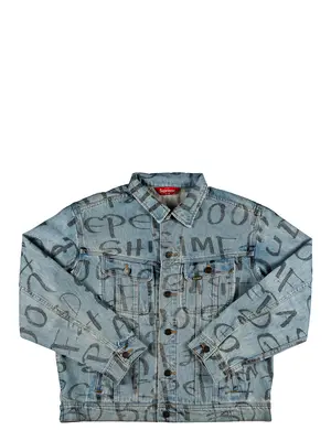 Supreme Black Ark Denim Trucker Jacket - Blue
