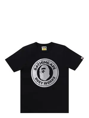 A BATHING APE Hologram Busy Works Tee - Black
