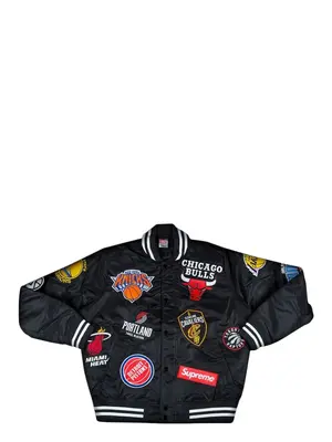 Supreme X Nike X Nba Teams Warm Up Jacket - Black