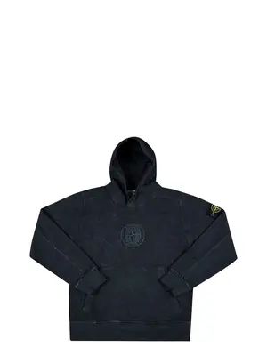 Supreme X Stone Island Hooded Sweatshirt - Black