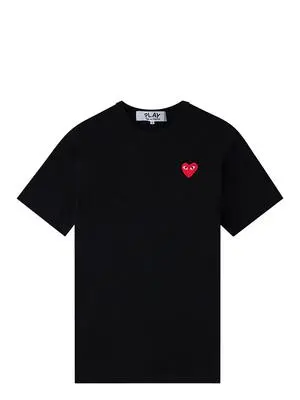 Play Comme Des Garcon Mini Heart Logo Tee - Black