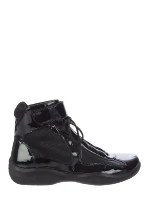 Prada America's Cup High-top Sneakers - Black