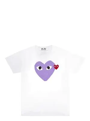 Play Comme Des Garcon Colored Heart Tee - White