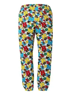 A BATHING APE Baby Milo Alphabet Slim Sweatpants - Multicolor