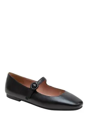 Linea Paolo Marley Leather Flat - Black