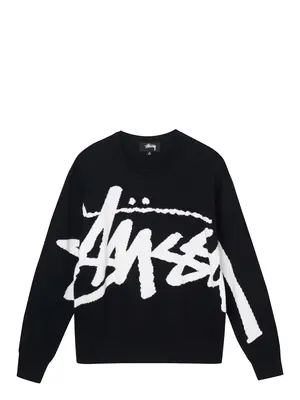 StÜssy Stock Crewneck Sweater - Black
