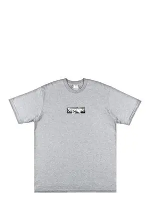 Supreme X Emilio Pucci Box Logo Tee 'heather Grey/black' Grey