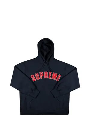 Supreme Pearl Logo Hooded Sweatshirt - Blue | Editorialist