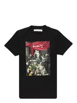Off-White Caravaggio Painting Short-sleeve Slim Tee - Black