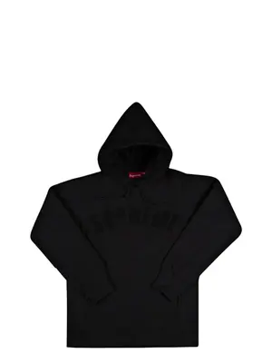 Supreme Chenille Arc Logo Hooded Sweatshirt - Black