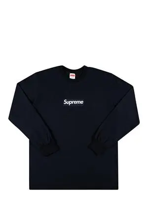 Supreme Box Logo Long-sleeve Tee 'navy - Blue