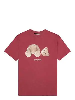 Palm Angels Bear Classic Tee 'burgundy/brown - Red