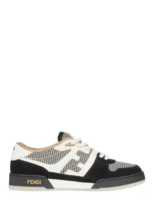 Fendi Match Houndstooth Sneakers - Black