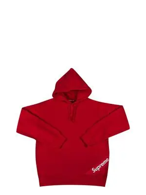 Supreme Corner Label Hooded Sweatshirt - Red