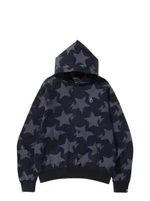 A BATHING APE BAPE® All-Over Star Print Loose Fit Pullover Hoodie