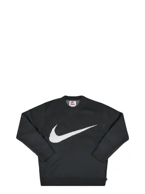 Supreme X Nike Swoosh Crewneck Sweater - Black