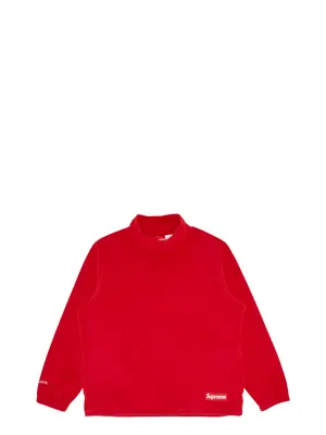 Supreme X Polartec Mock Neck Pullover - Red