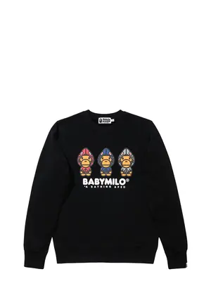 A BATHING APE Crewneck With Graphic - Black