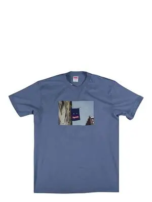 Supreme Banner T-shirt 'slate - Blue