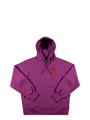Supreme Logo Hooded Sweatshirt - Purple