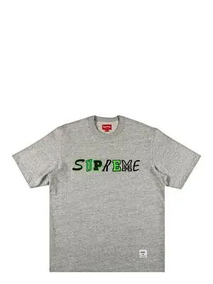 Supreme Collage Logo Short-sleeve Top 'heather Grey' Grey