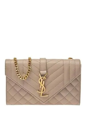 Saint Laurent Envelope Small Chain Bag - Tan