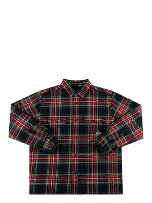 Supreme Quilted Plaid Flannel Shirt - Black