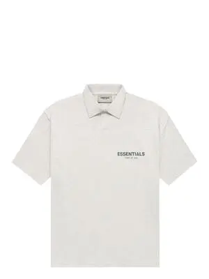 Fear Of God Short-sleeve Polo 'light Heather Oatmeal' Cream