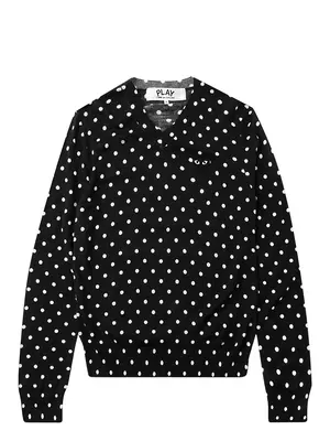 Play Comme Des Garcon V-neck Sweater - Black