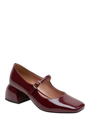 Linea Paolo Linea Paolo Monroe Block Heel Mary Jane Burgundy