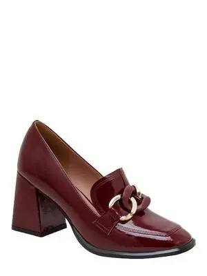 Linea Paolo Linea Paolo Cece Block Heel Loafer Burgundy