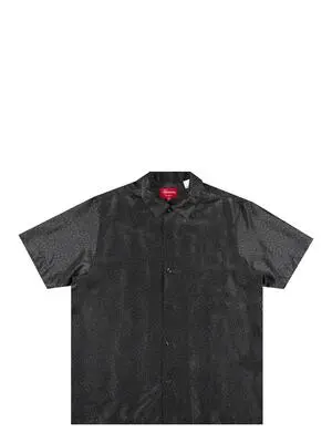 Supreme Leopard Silk Short-sleeve Shirt 'charcoal - Black