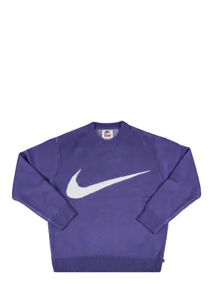 Supreme X Nike Swoosh Sweater - Purple