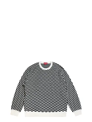 Supreme Supreme Back Logo Checkerboard Sweater Black