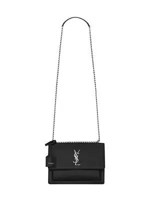 Saint Laurent Medium Sunset Shoulder Bag - Black