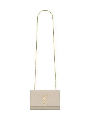 Saint Laurent Kate Small Chain Bag - White