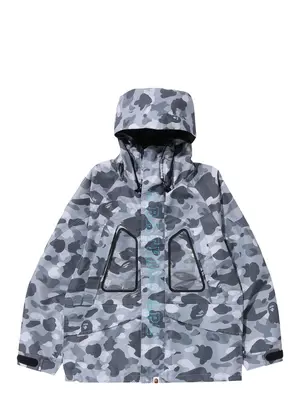 A BATHING APE Honeycomb Camo Snowboard Jacket - Grey