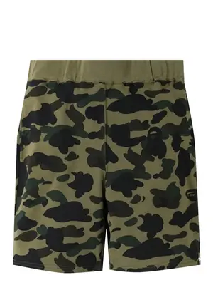 BAPE 1st Camo Sweat Shorts - Green