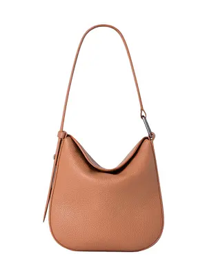 Akris Akris Little Anna Leather Hobo Bag Cuoio