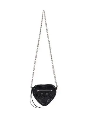 Balenciaga Cagole Heart Mini Bag - Black