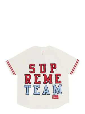 Supreme Denim Baseball Jersey - White
