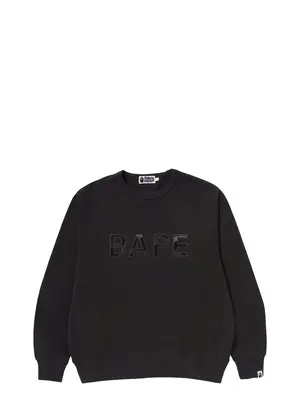 A BATHING APE Patch Relaxed Fit Crewneck - Black
