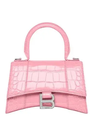 Balenciaga Mini Hourglass Top Handle Bag - Pink